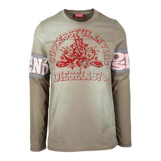 Diesel Langarmshirt - - Tops - Herren - Gr&uuml;n - L