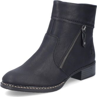 Rieker Damen Ankle Boots 73460, Frauen Stiefeletten,uebergangsstiefel,knöchelhoch,reißverschluss,Stiefel,Bootee,Booties,schwarz (00),41 EU / 7.5 UK