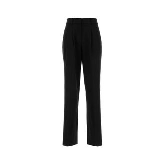 Michael Kors Plissierte Stretch-Twill-Hose aus Wollmischung - - Trousers - Damen - Schwarzk - XS