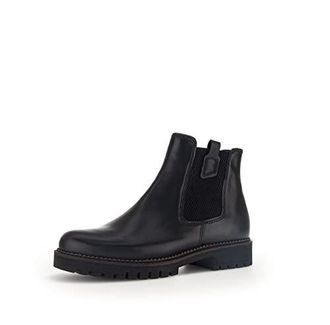 Gabor Femme Bottines, Dame Bottines Chelsea,Semelle int&eacute;rieure Amovible,Bottes de Glisse,Plat,Demi-Bottes,Noir (Schwarz) / 57,38 EU / 5 UK