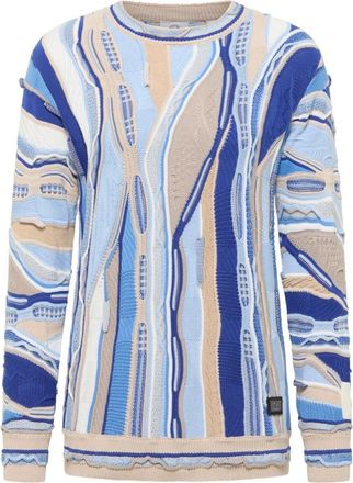 Carlo Colucci Homme, Pulls, Multicolore, Taille: XS Tricot &agrave; col rond