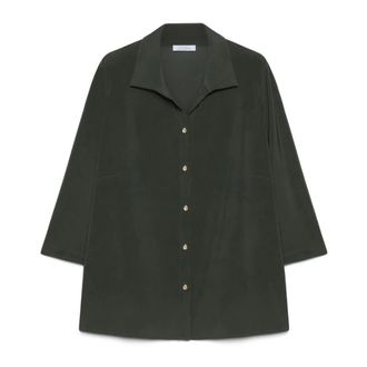 Fiorella Rubino Jersey-Shirt mit Kragen - - Blouses & Shirts - Damen - Gr&uuml;n - XL