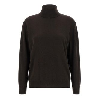 Brunello Cucinelli Kaschmir-Rollkragenpullover mit Monili - - Knitwear - Damen - Braun - XS