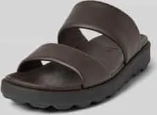 Geox Slides aus Leder mit profilierter Sohle