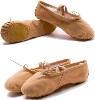 Yardwe Chaussures De Danse Classique pour Femmes Pantoufles De Ballet avec Semelle Antid&eacute;rapante Adapt&eacute;es Au Fitness Danse Moderne Marron