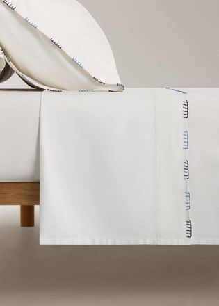 Mango Drap plat enfant 100 % coton Lit 90 cm bleu marine - Home - Lit 90 cm - MANGO HOME