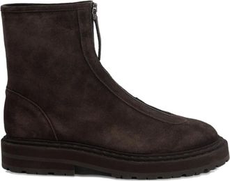 Legres zipper-detail ankle boot - Braun