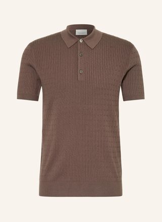 Profuomo Profuomo Strick-Poloshirt braun