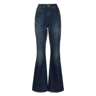 Balmain Vintage Schlag-Jeans aus Denim - - Jeans - Damen - Blau - M