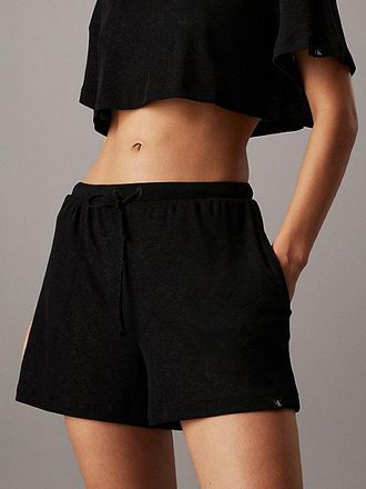 Calvin Klein L&auml;ssige Strandshorts Aus Geripptem Jersey - Pvh Black - Damen - XL