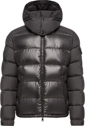 Moncler Moncler Veste Matelass&eacute;e Courte &Agrave; Capuche Maya, Homme, Noir, Taille: 0
