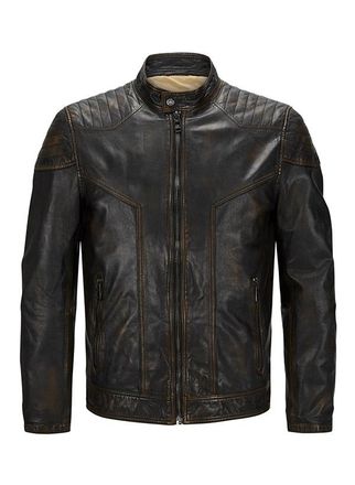 Milestone Herren Jacken blau uni mit Motiv