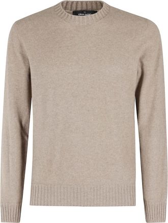 Gran Sasso Round-Neck Strickwaren - - Knitwear - Herren - Braun - M