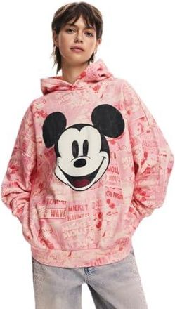 Desigual Sweat à Manches Longues en Tricot pour Femme Shirt, Rouge, Taille