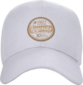 Generic Casquette de baseball personnalis&eacute;e vintage Born in 1992 &eacute;dition limit&eacute;e casquette de baseball Hip Hop hommes femmes r&eacute;glable 30e anniversaire chapeau