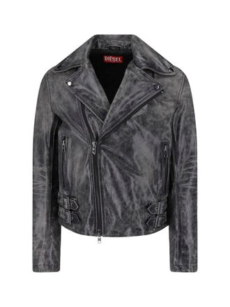 Diesel Biker Jacket In Leather