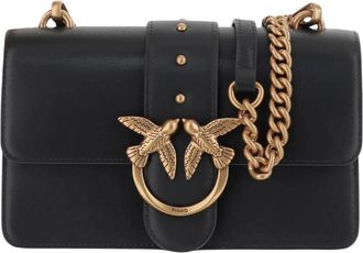 Pinko Pinko, Femme, Sacs, Noir, Taille: ONE Size Love Birds Crossbody Bag