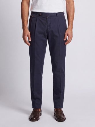 BRIGLIA 1949 Pantalon chino slim en m&eacute;lange de coton et de lin