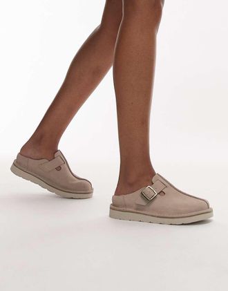Clarks Solsbury - Mules en daim - Sable-Blanc