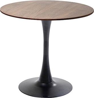 Kare Design Design Tisch Schickeria Walnuss, Braun, 2-4 Personen, Holztisch, Rund, Pflegeleicht, Robust, Esszimmertisch, kleiner K&uuml;chentisch, 40kg max. Belastbark