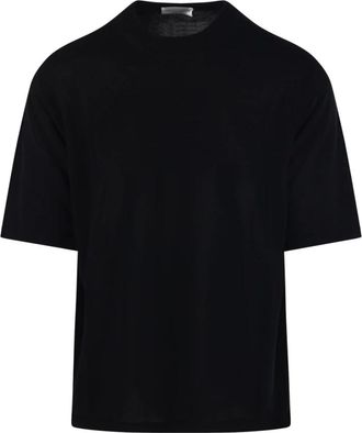 Roberto Collina Homme, Pulls, Noir, Taille: M Pull Confortable Col Rond