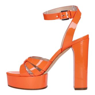 Casadei Sandalen aus Lackleder - - Shoes - Damen - Orange - 37 EU