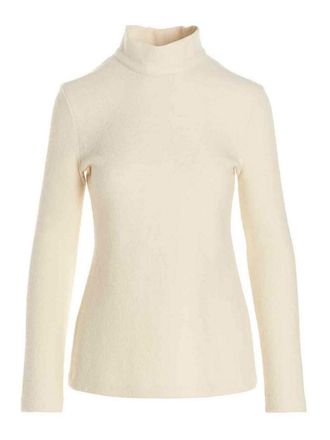 Jil Sander Rollkragenpullover - Wei&szlig;