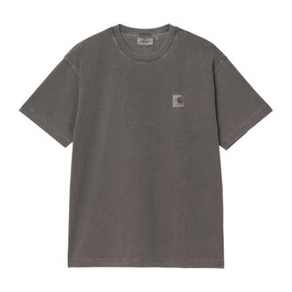 Carhartt Work in Progress Homme, Tops, Gris, Taille: M T-shirt Nelson effet vintage - Graphite