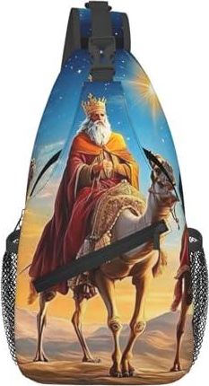 Generic Sac &agrave; dos &agrave; bandouli&egrave;re pour homme Motif &Eacute;toile de la Nativit&eacute; et trois rois