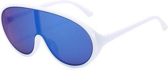 Generic Lunettes De Soleil Sport &Agrave; Grande Monture For Hommes, Dext&eacute;rieur For Femmes, For Les Vacances Et D&eacute;placements(White)