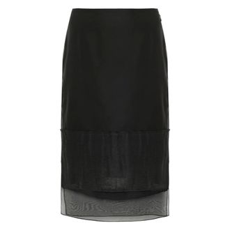 Khaite Femme, Jupes, Noir, Taille: 36 FR Jupe Superposée en Tulle de Soie