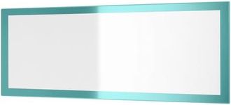 Vladon Miroir Lima, Miroir Mural avec Cadre de Style Moderne, Blanc Haute Brillance (139 x 55 cm)