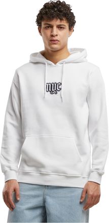 Mister Tee NYC Old English Wording Patch Hoody White, XXL
