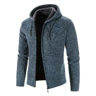 Generic NYSBH Pull pour homme en laine &agrave; fermeture &eacute;clair pour lautomne et lhiver, 6602 Bleu, 3XL