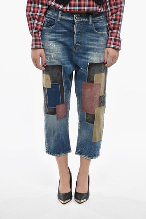 Dsquared2 Stretch Denim Patchwork Effect Jeans KAWAII 19cm Dsquared2