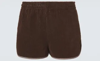 Versace Short en coton &agrave; logo