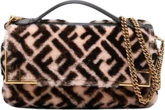 Fendi Pre-owned Shearling Satchel - Femme - Pre-owned - Beige - Taille: ONE Size