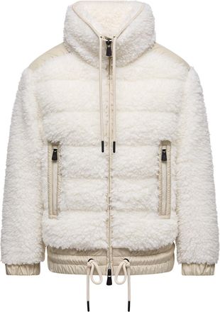 Moncler Cardigan zippé matelassé en teddy