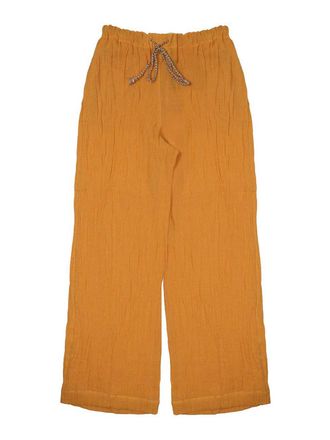 120% Lino Pantalons D&eacute;contract&eacute;s - Jaune