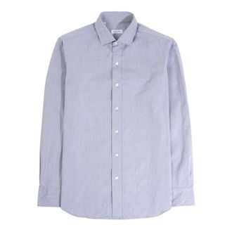 Salvatore Piccolo Shirt Man Handmade - - Shirts - Herren - Blau - 3XL