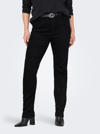 Only Carmakoma Slim-fit-Jeans ONLY CARMAKOMA CARSUI MID SLIM DNM DIA367 NOOS, Damen, Gr. 42, L&auml;nge 32, schwarz (washed schwarz), Denim/Jeans, Obermaterial: 95% Baumw