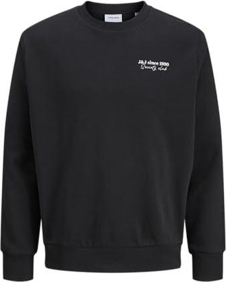 Jack & Jones Jjninety Sweat &agrave; col Rond, Noir, XL