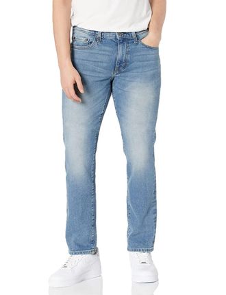 Amazon Essentials Herren Slim-Fit-Jeans - Auslauffarben, Helle Waschung, 35W / 34L