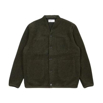 Universal Works Klassischer Cardigan mit Taschen - - Knitwear - Herren - Gr&uuml;n - S