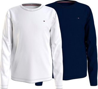 Tommy Hilfiger Langarmshirt 2P CN TEE LS (Packung, 2-tlg., 2er-Pack) mit Markenlabel