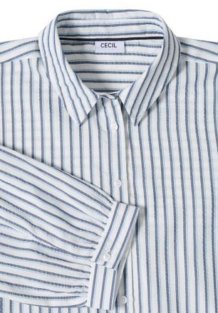 Cecil Klassische Bluse TOS Seersucker Multistripe Blo