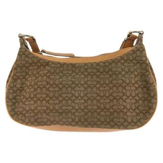 Coach Pre-owned Mini Signature Canvas Leder Schultertasche - - Pre-owned - Damen - Braun - ONE SIZE