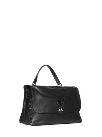 Zanellato Womens Leather Shoulder Bag Postina Black Bovine (top Grain) Handbags Hand