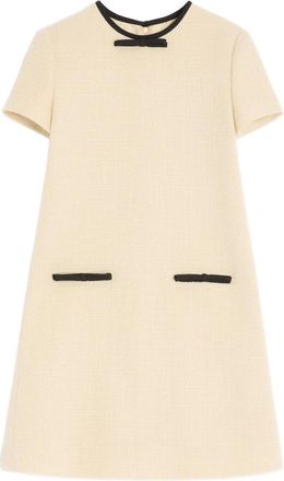 Valentino Bow-embellished Tweed Dress