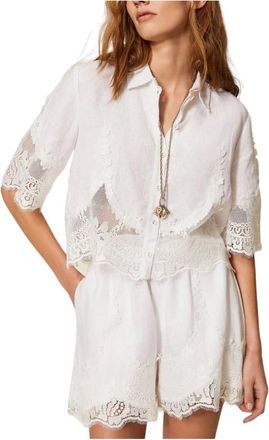 Twinset Femme, Blouses et Chemises, Blanc, Taille: 38 FR Shirt